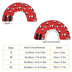 Bear Panda Soft Dog Cone Collars Protective Adjustable Cat Recovery Collar to Stop Licking M