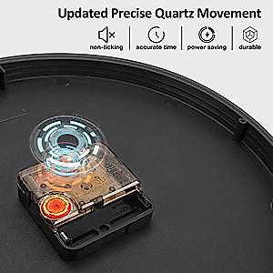 HIPPIH Wall Clock 2 Pack, 10 Inch Modern Wall Clocks Battery Operated, Non Ticking Silent Wall Clock, Simple Small Analog Wall Clock for Living Room, Bedroom, School, Office Decor, Silver