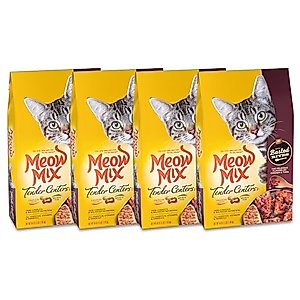 Meow Mix Tender Centers Basted Bites Dry Cat Food, Chicken & Tuna Flavor, 3 Pound Bag (Pack of 4)