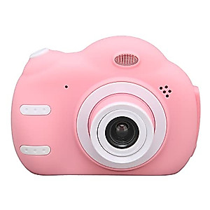 Wuqioei 1080p Kids Digital Camera, 2.4 Inch A2 Cartoon Multifunction HD 1080P Children Camera with Lanyard, Big Head Stickers, Continuous Shooting, for Children 2-8 Year Old Birthday