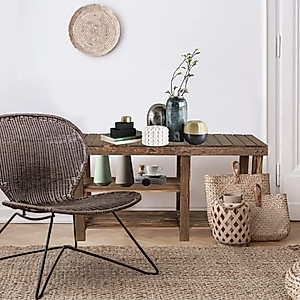 Babion Shoe Rack Bench, Shoe Storage with High Boots Storage, Dark Brown Shoes Organizer Shelf, Multi-Function Shoe Shelf, Sturdy Shoe Rack for Entryway, Bathroom, Industrial Style, Wooden Frame