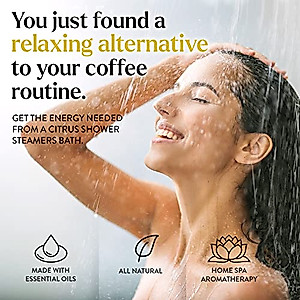 Miracle Made Aromatherapy Shower Steamers – 15 Tablets Citrus Shower Bombs with Natural Essential Oils Bombs for Mood Booster Self Care Relaxation Daily Use Vapor Bath Bombs for Women Men Moms