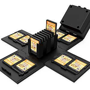 UFOPETIE Game Storage Box for Switch Game Card One Piece Games Cube up to 16 Games,Foldable Nintendo Switch Game Card Case Cube Nintendo Switch Game Storage Box