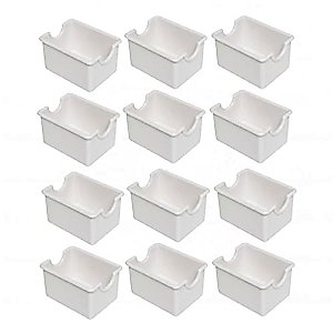 TrueCraftware –Set of 12 – Plastic Sugar Packet Holder White Color -Sugar Caddy Holder for Sweetener Packets Organizer Caddy for Coffee Bar Tea Bag Organizer for Table Restaurant Hotel