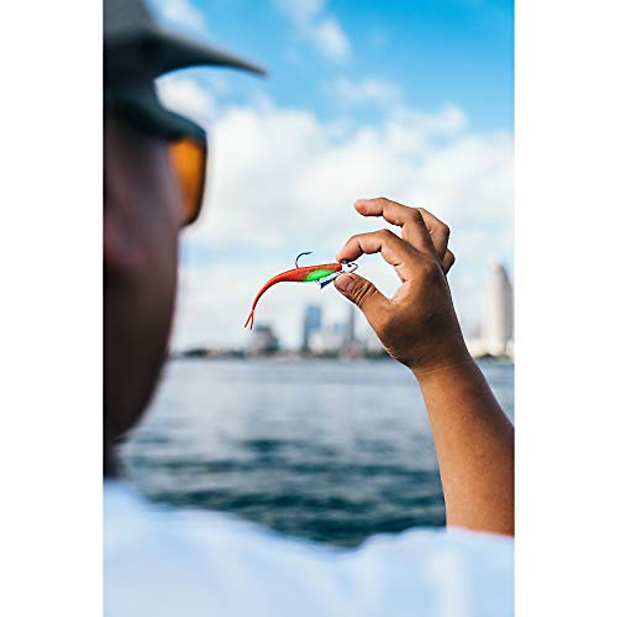 Berkley Gulp! Jerk Shad Saltwater Fishing Soft Bait, Chartreuse Pepper Neon, 5in