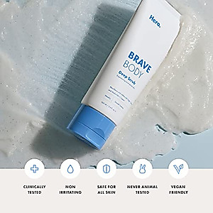 Brave Body Deep Scrub from Hero Cosmetics - Weekly Smoothing Body Scrub Visibly Renews and Smooths for Glowing Skin with Dissolving Sugar - Not Harsh or Abrasive (160ml, 3.4 Fl. Oz.)