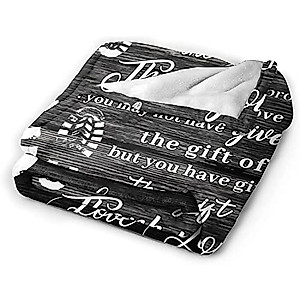 HAXOILO Stepped Up Dad Gifts Blanket to My Bonus Dad Father Daddy Throws Gifts for Fathers Day Birthday 80x60 in