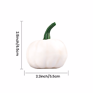 VIDELLY 16 Pieces Artificial Pumpkins for Decoration Artificial Realistic Fall Harvest Mini Pumpkins Home Garden Faux Pumpkins Artificial Vegetables Fall Harvest Décor Halloween Thanksgiving Home Deco