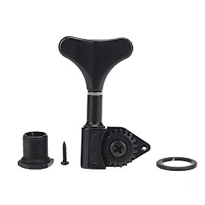 Wilkinson 2R2L 20:1 Ratio Bass Tuners Machine Heads Tuning Pegs Keys Set for Ibanez Style Electric Bass, Black