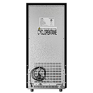 KoolMore Stainless-Steel Built-in Ice Maker Machine with Large 25 lb. Cube Storage Basket, Full Cube Production, Fast Ice Making Time, Free-Standing/Under-Counter - 75lbs of Ice per Day (BIM75-BS)