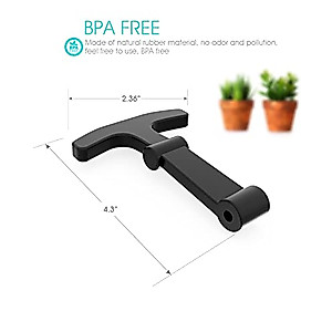 ALIENSX Universal Replacement Lid Latches for Yeti Tundra and Roadie Coolers, Durable Rubber T-Latch Design, Helps Save Fingers/Knuckles, fits Yeti, RTIC & Other Related Coolers (New Black)