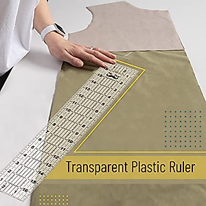 Mr. Pen- Sewing Ruler, 3 x17 Inch, Acrylic Ruler, Quilting Ruler, Cutting Ruler, Acrylic Ruler for Cutting Fabric, Rulers for Quilting and Sewing, Non Slip Quilt Rulers, Sewing Supplies