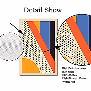 iMagitek Set of 6 Unframed Mid-Century Color Block Contemporary Pop Art Print, Modern Abstract Retro Minimalist Mystical Eye Wall Art Print (8" x 10")