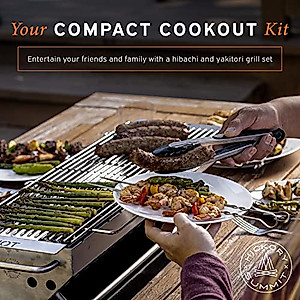 Hickory Summit Hibachi Grill Outdoor - Yakitori Grill - Japanese grill tabletop charcoal grill - konro grill - binchotan grill japanese bbq