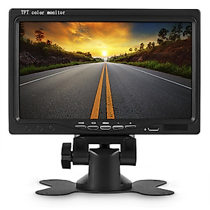 WickedHD WRC-LCD 7 Inch High Resolution Rotating Color TFT LCD Display Monitor with Remote Control and Mounting Bracket