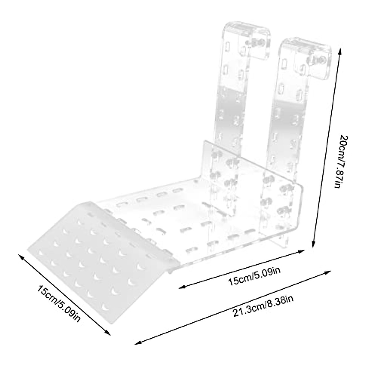 Turtle Basking Platform, Transparent Tortoise Resting Terrace Aquatic Reptile Basking Platform Turtle Hanging Ramp Climbing Shelf for Aquarium(TC)