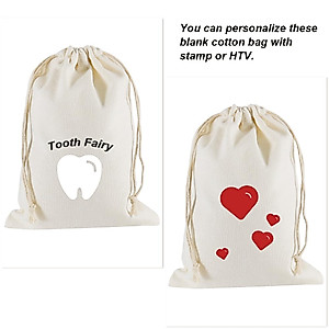 HRX Package 20pcs Muslin Bags 5x7 inch, Cotton Drawstring Pouches Sachet Bags for Gift Party Favors Jewelry DIY