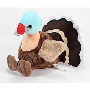 The Petting Zoo Turkey Stuffed Animal Plushie, Gifts for Kids, Wild Onez Wildlife Animals, Turkey Plush Toy 9 inches