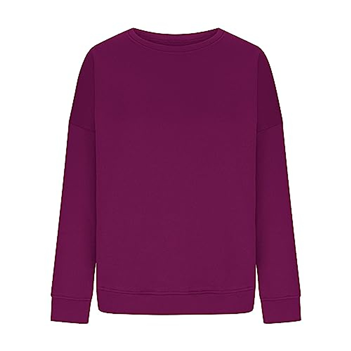 JDHUFEI Womens Oversized Hoodies Fall Casual Long Sleeve Hoodie Pullover Solid Color Loose Fit Crewneck Sweatshirt Blouse Top