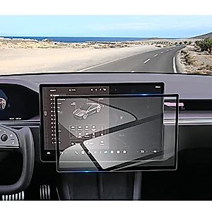 Coleya 2021 2022 2023 Model S/Model X Screen Protector for Tesla Model (Base/Long Range/Plaid) 17-inch Touch Screen, 2022 2023 Model S Model X Tempered Glass HD Transparent Protective Film