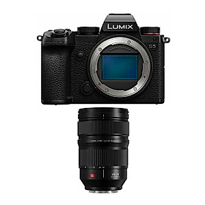 Panasonic LUMIX S5 4K Mirrorless Full-Frame L-Mount Camera (Body Only) with S-E2470 LUMIX S Pro 24-70mm and DMW-BLK22 Battery Bundle (3 Items)