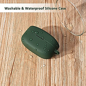 AIRSPO Case Compatible with Sony WF-1000XM4 Silicone Protective Skin Case Cover for Sony Wireless Earbuds (Midnight Green)