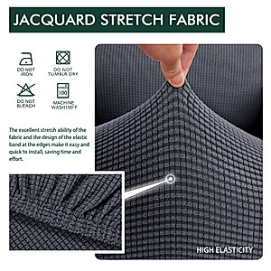 Hokway Couch Cushion Covers Stretch Cushion Covers Sofa Seat Cushion Slipcover Protector(Gray, Large)