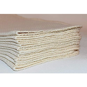 2 Ply Organic Flannel Washable Baby Wipes 8 x 8 Inches Set of 10 Matching Organic Cotton Thread