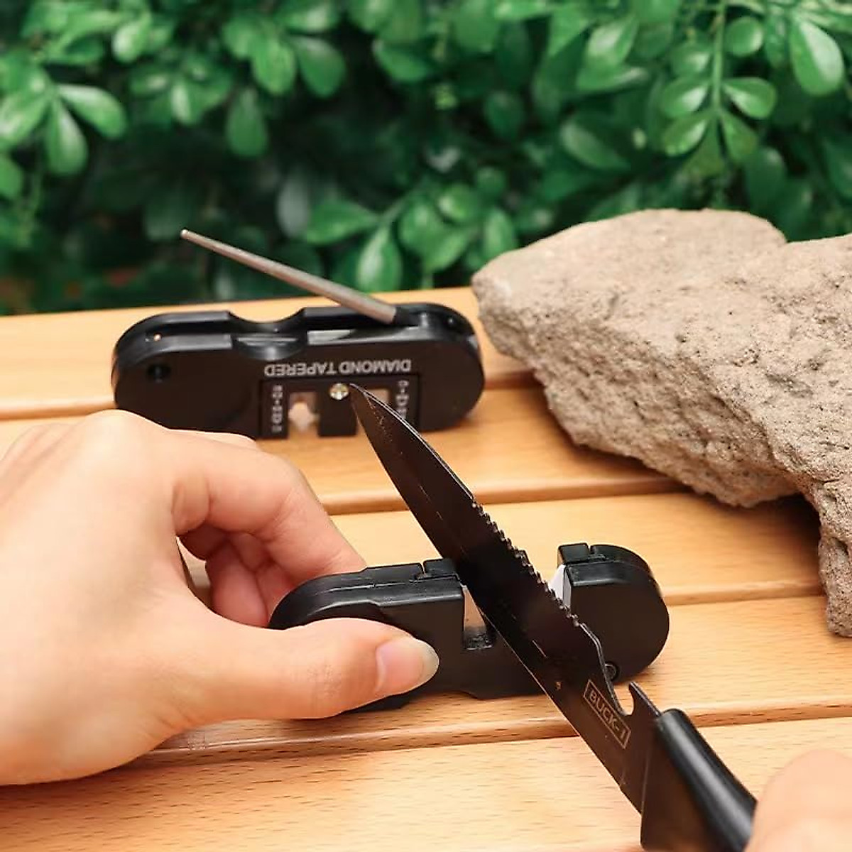 🍀 AIUSD Clearance 🍀, Outdoor Pocket Folding Knifes Sharpener Ceramic Carbide Diamond Tapered Tools