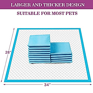 IMMCUTE Dog Pee Pads Extra Large 28"x34", X-Large Training Puppy Pee Pads Super Absorbent & Leak-Proof, XL Disposable Pet Piddle Pad and Potty Pads for Dogs, Puppies, Doggie (XLarge:28"*34"-40 Ct)