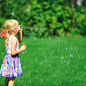 Big Bubble Bottle 12 Pack - 4oz Blow Bubbles Solution Novelty Summer Toy - Activity Party Favor Assorted Colors Set