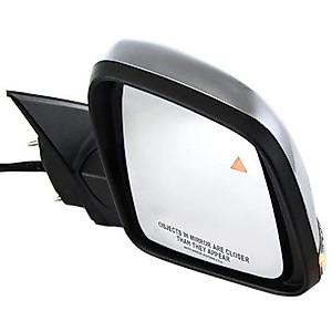 Kool Vue Passenger Side Power Heated Mirror for Jeep Grand Cherokee 2011-2021 Manual Fold With Signal Light, Blind Spot Monitor & Memory; Without Auto-Dimming Chrome