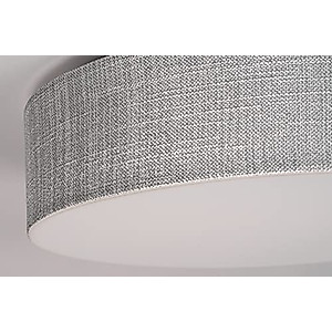 Aspect ALDF2032LAJD1GY Ashland LED Flush Mount, 20", Grey Linen