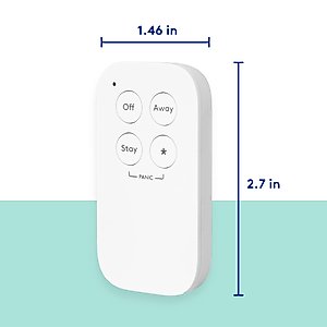 Blue by ADT Keychain Remote - Two Built-in Panic Buttons - Arm and Disarm System Remotely