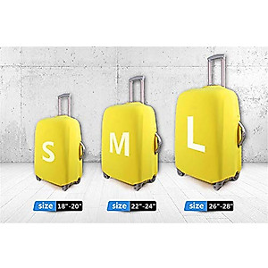 BIGCARJOB Travel Dust-proof Suitcase Cover Sunflower Print Clear Luggage Cover Protector Tsa Approved for 26-28inch