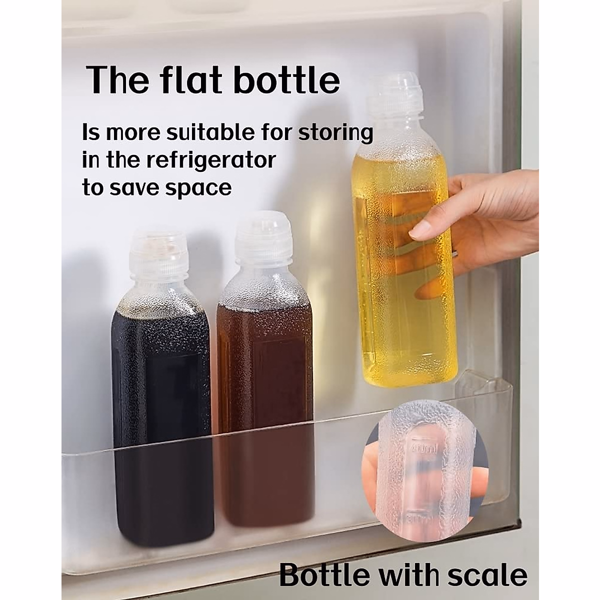 ANNICEE Condiment Squeeze Bottles 16 Oz 5 Pack with Flip Top Cap, BPA-free Sauce Squirt Bottles For Oil,Ketchup,Water,BBQ-Condiment Set of 5 with 8 Labels and1 pen (16-oz-Bottles-5)