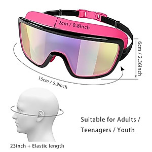 Angel season Swim Goggles Adult UV Anti Fog Waterproof Swimming Goggles Eyewear Men Women Pool Water Sports Adjustable, Pink
