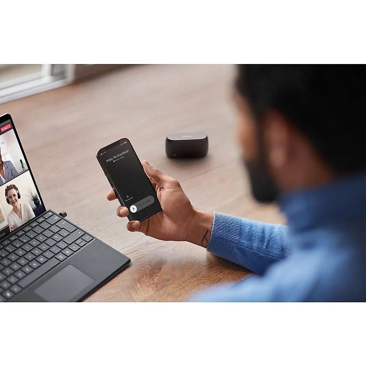 Jabra Evolve2 True Wireless Earbuds - in-Ear Bluetooth Earbuds with Active Noise Cancellation MultiSensor Voice Technology - Certified to Work with Your Virtual Meeting Apps - Black