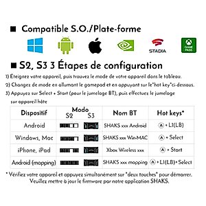 SHAKS S3b Mobile Game Controller for Android, Windows, MacOS, iOS, X-Cloud, Stadia, Geforce - Bluetooth Wireless Gamepad, Powered by Qualcomm