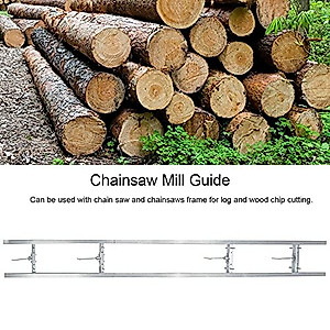 Chainsaw Mill, Portable 14Inch to 36Inch Guide Bar Chainsaw Milling Planking Milling Wood Lumber Cutting Sawmill, with 9Ft Rail Mill Guide System