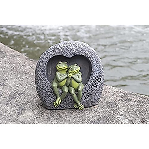 Frog Lover Statue Garden Sculpture Great Choice of Froggies Statue Outdoor Accessories Decor for Outside 7.28 Inch H