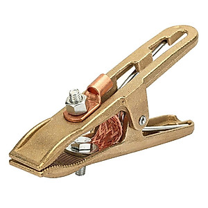 260/300/500A Copper Welding Earth Clip,Brass Material A Shape Ground Welding Earth Clamp Electroplated Ground Clamp for Welding Machine/Manual Welder/Welding Equipment(500A)