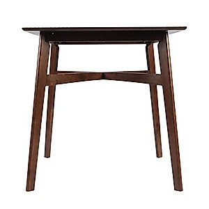 KARMAS PRODUCT Square 4-Person Wood Dining Table for Kitchen Modern Home Furniture Espresso (Table)