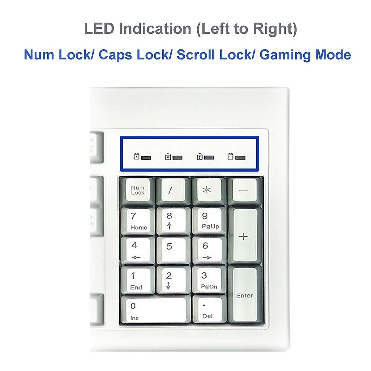ELSRA Full Size Classic USB Wired Retro Membrane Keyboard with Numeric Keypad, Large L-Shaped Enter Key, Gray/Light Gray