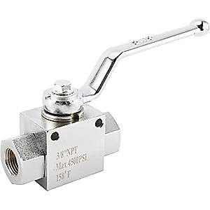 Toolly Stainless Steel High Pressure Washer Ball Valve Kit, 3/8 Inch Quick Connect for Power Washer Hose, 4500 PSI