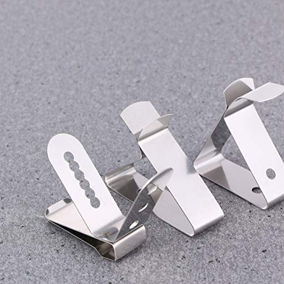 Yardwe 6pcs Thermometer Holder Stainless Steel Pot Clip Pan Clips Probe Holder Kitchen Tool for Fryer Coffee Table (Silver)