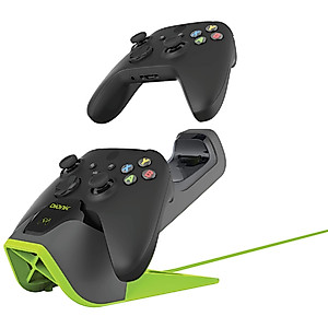 Bionik Power Stand for Xbox Series X/S: Dual Charge & Storage Dock with 2 Rechargeable Batteries-Power Adapter Included (BNK-9070) - Xbox Series X