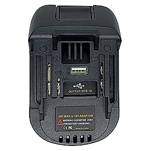 Battery Adapter for Makita 18V Lithium-Ion Cordless Tools, Convert for Milwaukee M18 18V or Dewalt 18V 20V Lithium Battery to Makita 18-Volt BL1830 BL1850 LXT Battery Converter, w/USB Charge Port