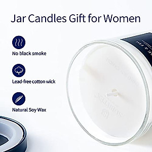 subrtex Wild Rose & FIG Scented Candles for Women, 7oz Small Jar Single Wick Candle, 40 Hours of Burn Time, Highly Scented Aromatherapy Candle Valentine's Day Gift for Bathing Massage