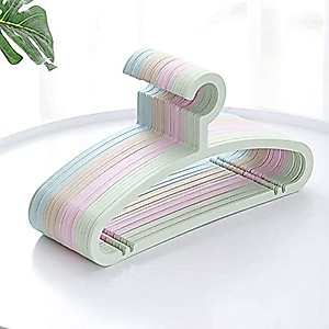 5 PCs Household Invisible Hanger Plain Plastic Drying Rack Adult Non-Slip Wet and Dry Dual-use Clothes Hanger
